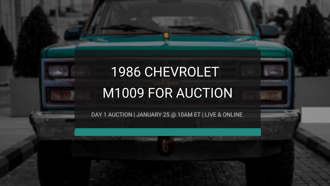 1986 Chevrolet M1009 For Auction | Compass Auctions and Real Estate